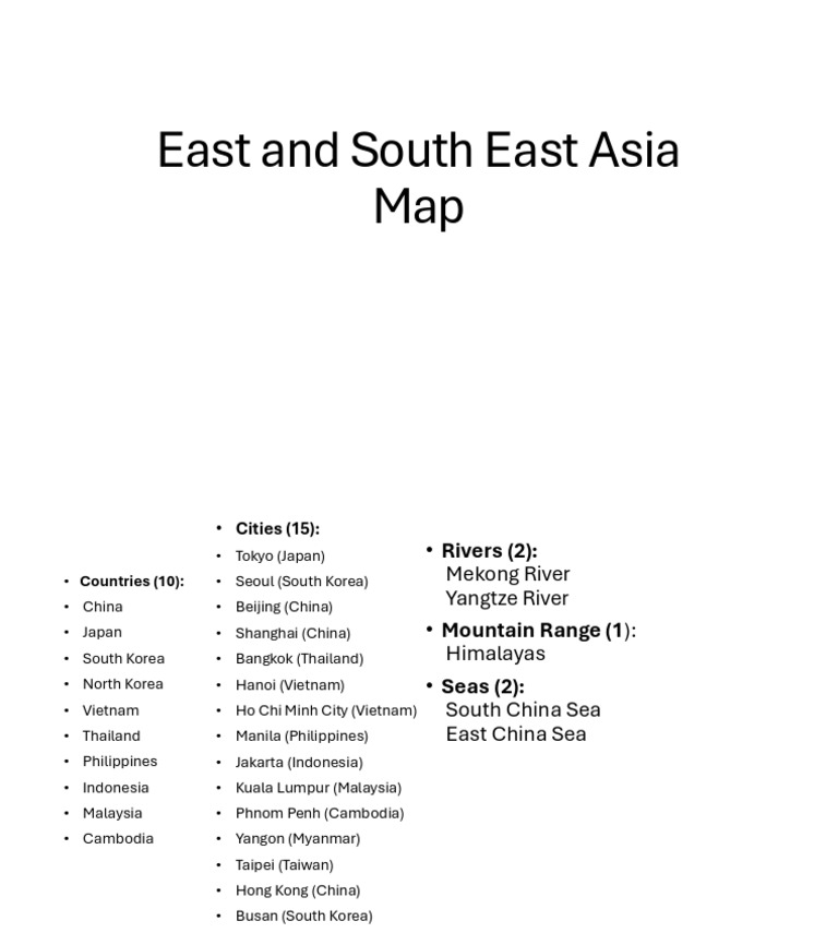 East Asia Map | PDF