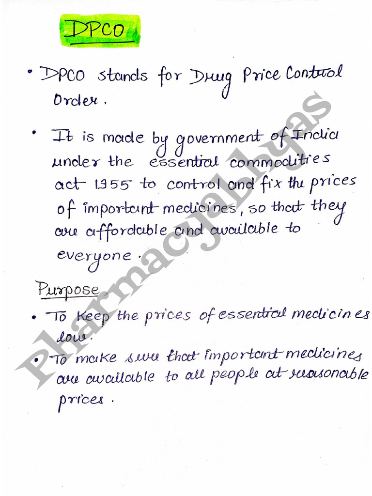 DPCO U-5 Pharma Marketing Management 8th Semester | PDF