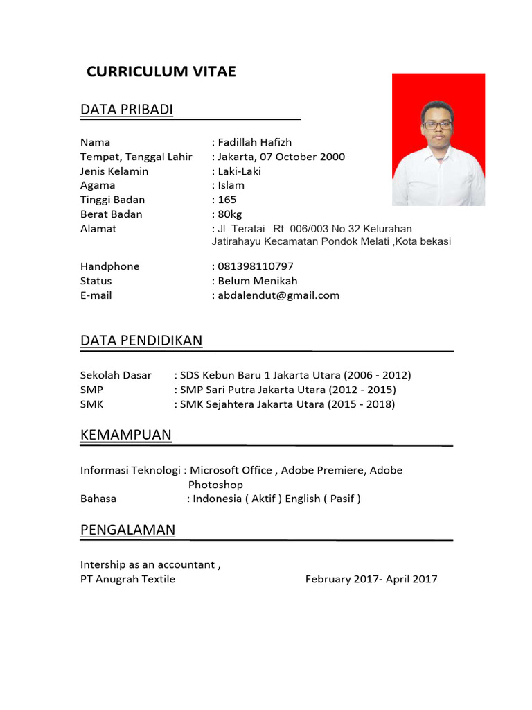 CURRICULUM VITAE + Syarat Pendukung_compressed | PDF