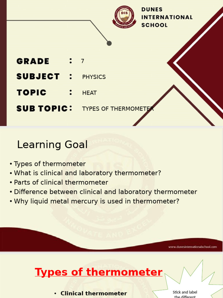 4-Types of Thermometer | PDF | Fahrenheit | Celsius