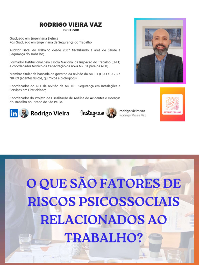 Módulo 1 - Aula B - O Que São Fatores de Riscos Psicossociais Relacionados Ao Trabalho | PDF ...