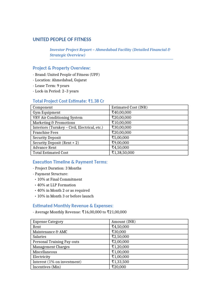UPF Investor Report: Ahmedabad Facility | PDF | Revenue | Economies