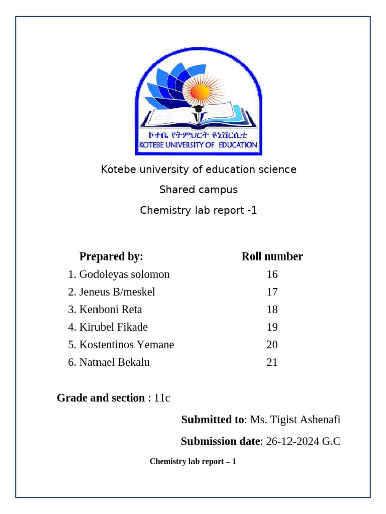 Chemistry Lab Report | PDF | Chemical Polarity | Chemical Bond