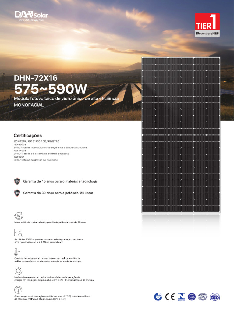 Datasheet DHN72X16 - 585W | PDF