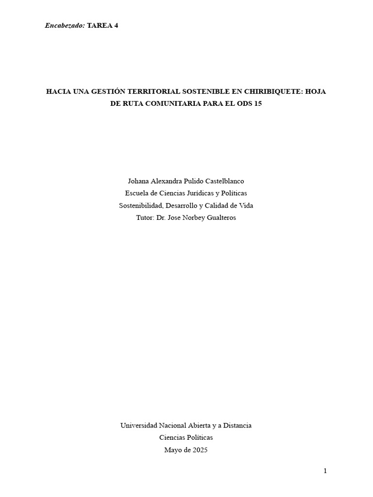 Tarea 4 | PDF | Sustentabilidad | Entorno natural