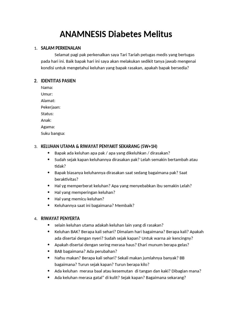 Anamnesis Blok 7 | PDF