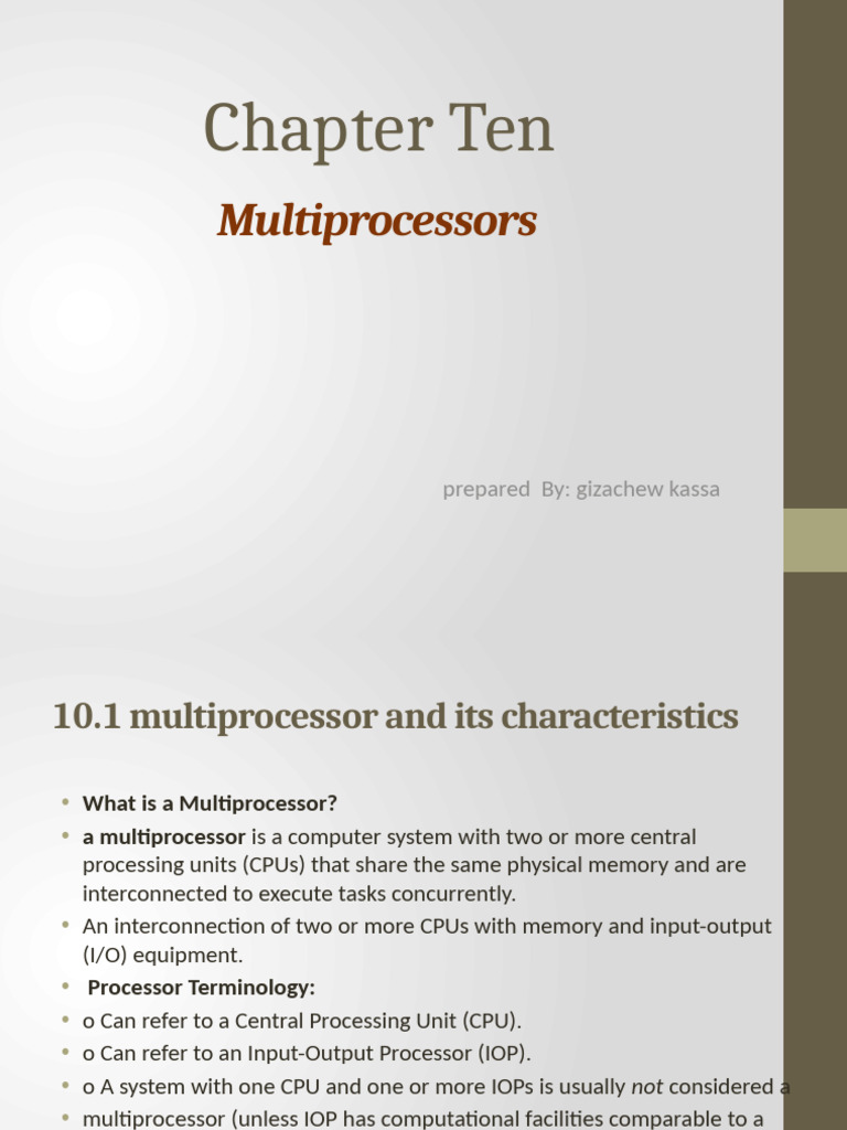 Understanding Multiprocessors: Features & Structures | PDF | Central ...