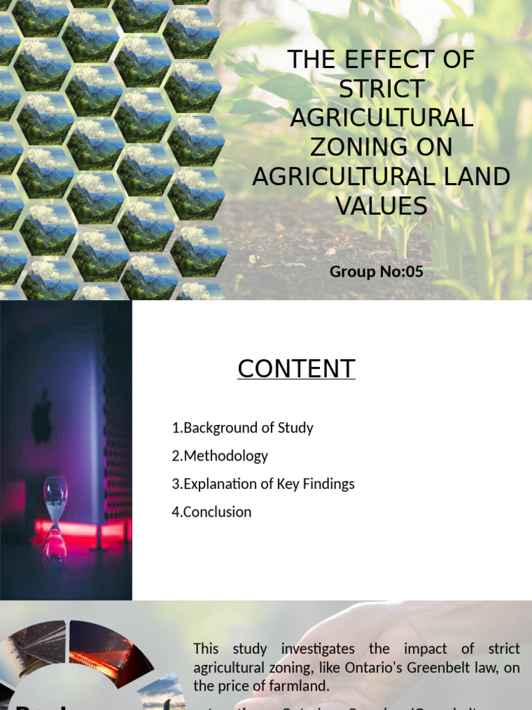 The Effect of Strict Agricultural Zoning On Agricultural Land Values | PDF
