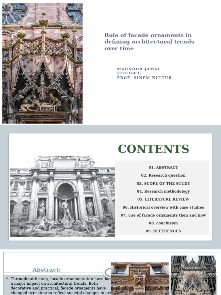 Role of Facade Ornaments in Defining Architectural Trends Over Time ...