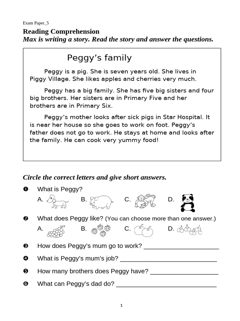 Reading Comprehension Exam Paper | PDF