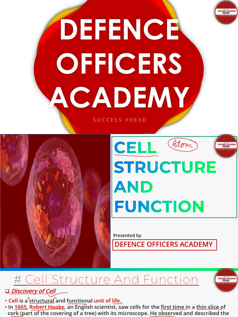 Cell Structure and Functions-1 | PDF