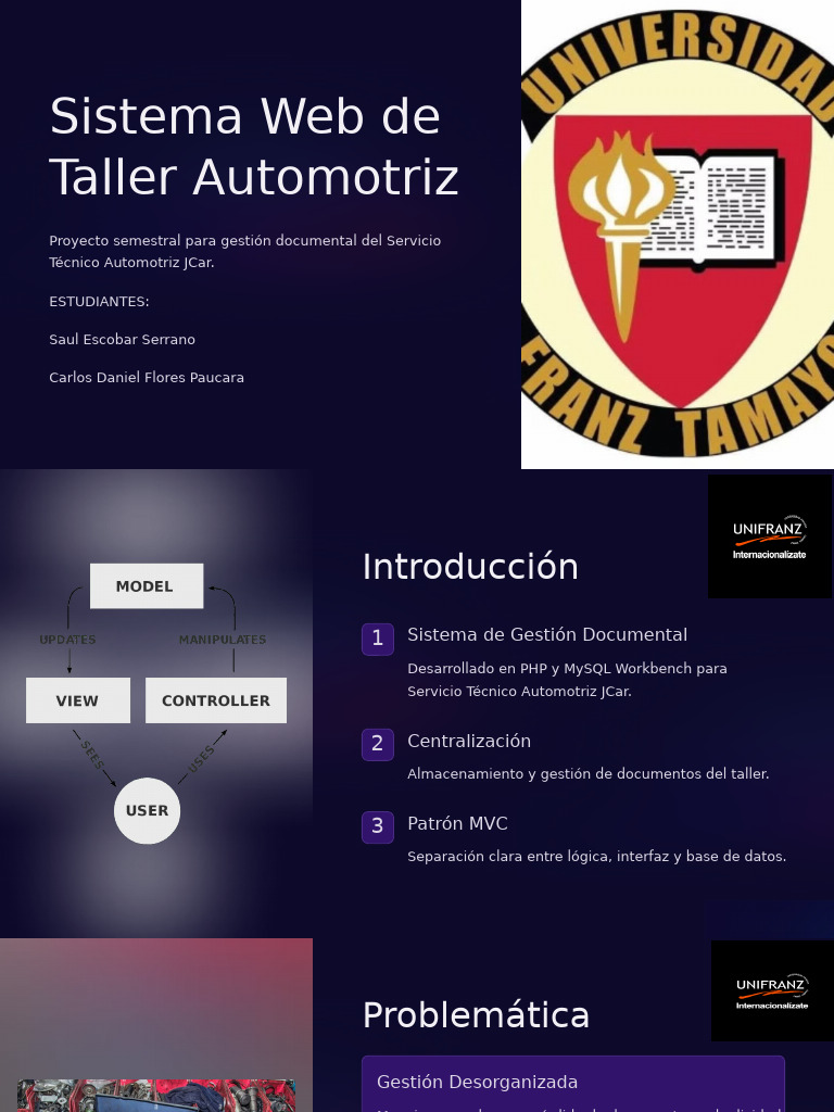 JCarsWeb Proyecto Presentacion | PDF | Mi sql | Gestión de registros