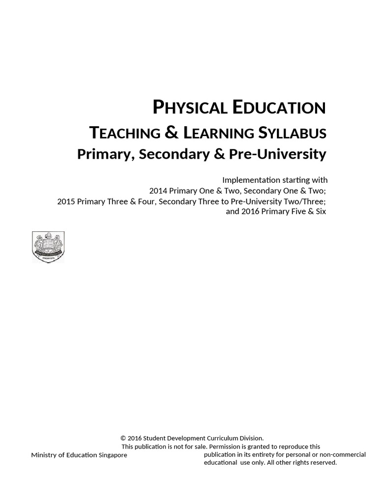 Physical Education Syllabus 2014 | PDF | Physical Education ...