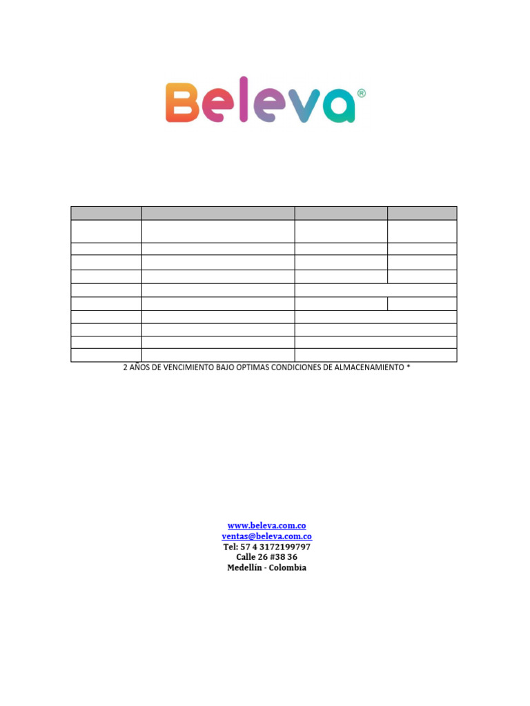 Ficha Tecnica Vaselina Pardo Beleva | PDF