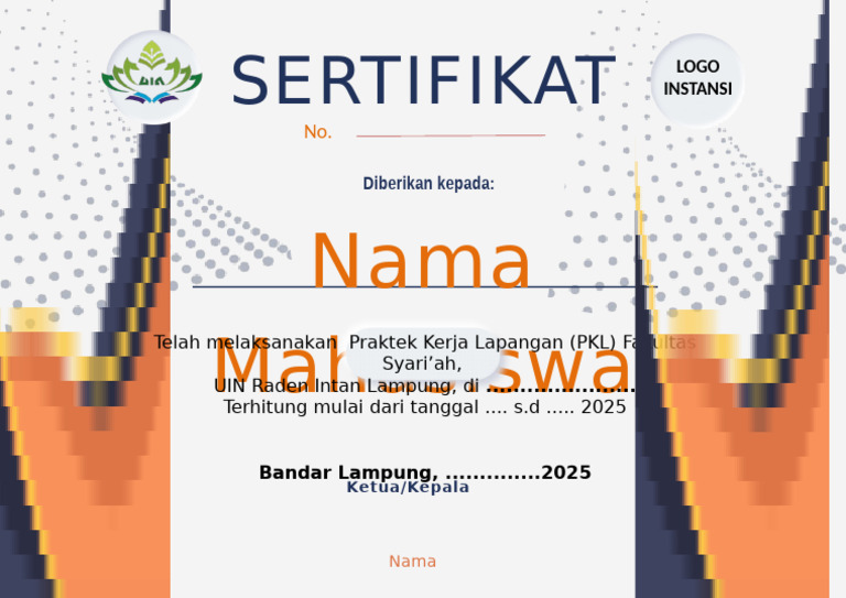 Sertifikat PKL 2025 - Copy | PDF