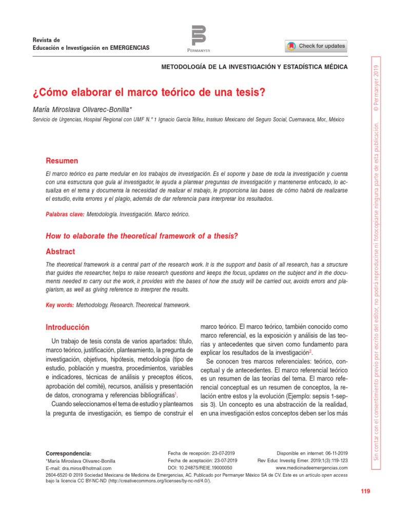 Como elaborar el Marco Teórico | PDF