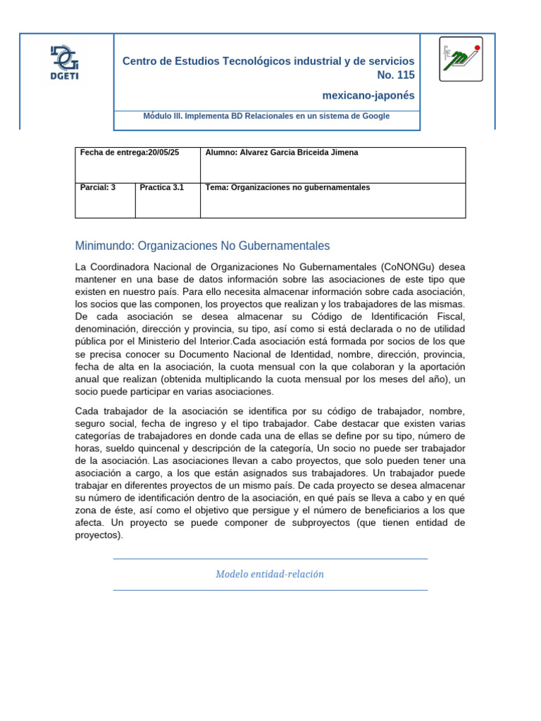 Base de Datos de ONG en México | PDF | Informática