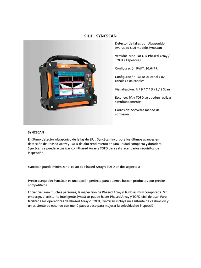 SyncScan Descripción | PDF