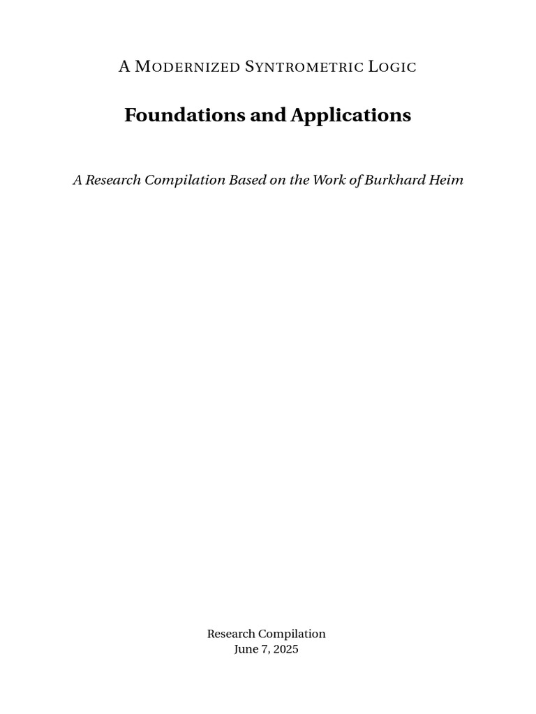 Unifying Dimensions: Exploring Burkhard Heim's Syntrometric Vision ...