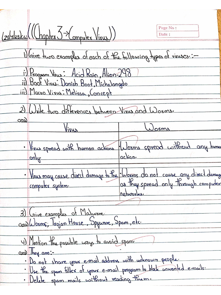 Computer Class Work Pdf 9977