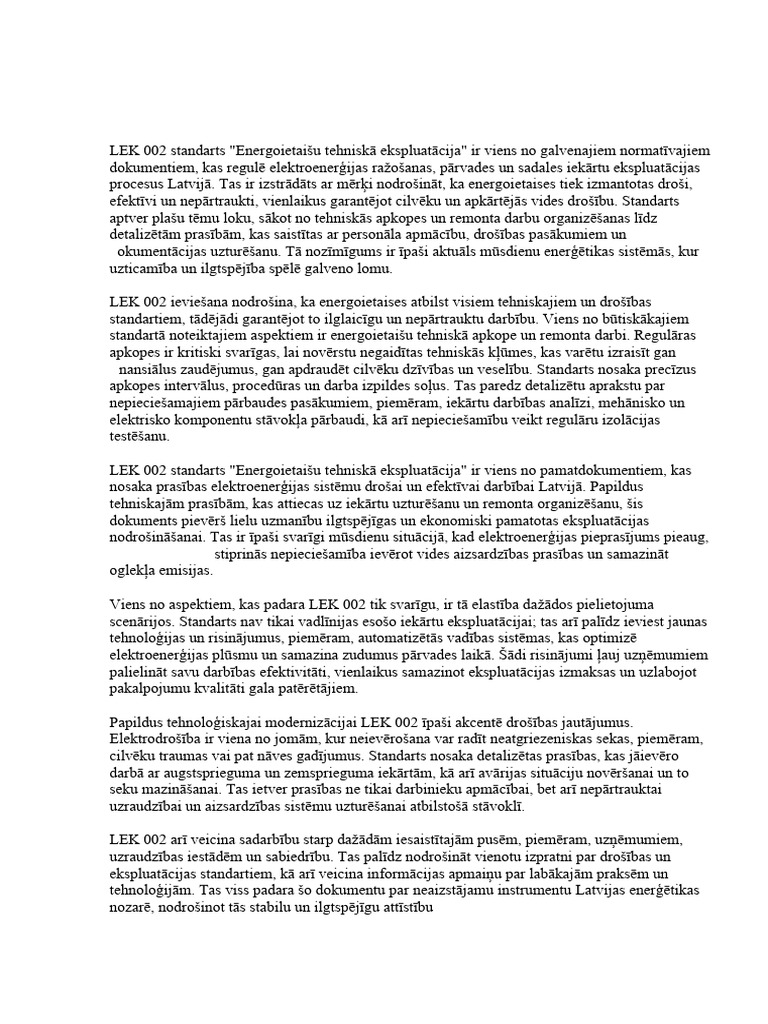 LEK 002 Standarts | PDF