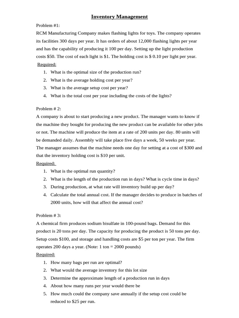 Inventory_Management_review_problems | PDF