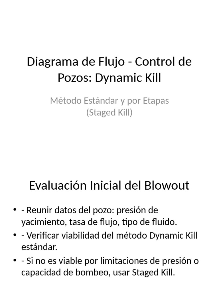 Diagrama Control Pozos Dynamic Kill | PDF