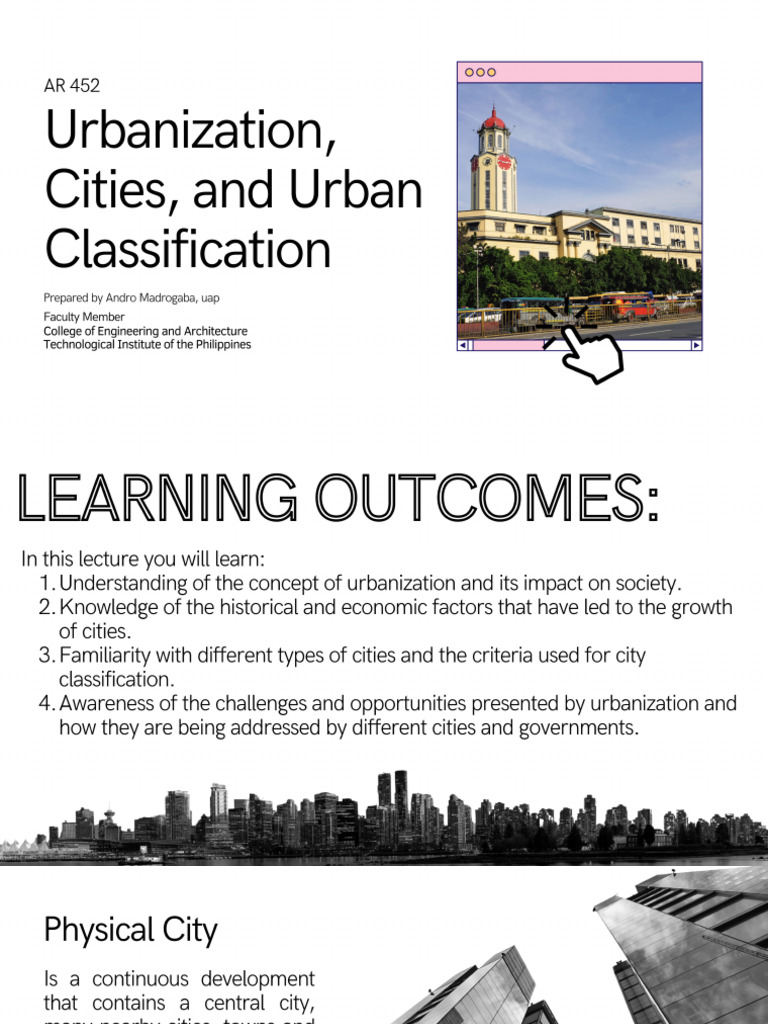 1.3. Urbanization, Cities, and Urban Classification | PDF
