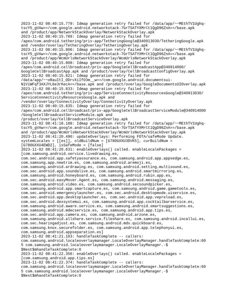 Lom Log | PDF | Android (Operating System) | Operating System Technology