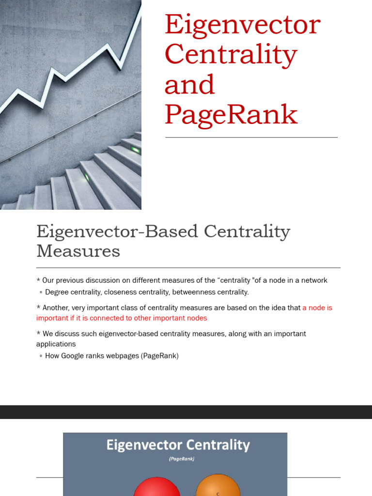 Eigenvector Centrality and Pagerank | PDF | Eigenvalues And Eigenvectors | Linear Algebra