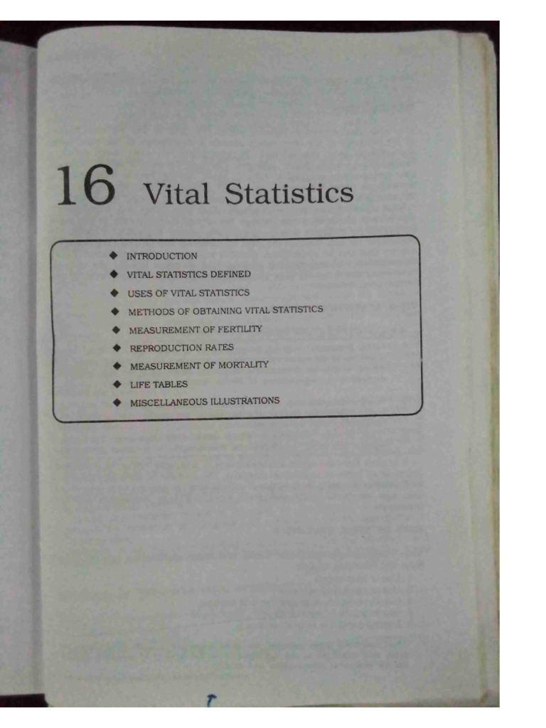 Vital Statistics | PDF