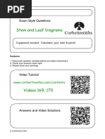 Stem and Leaf Diagrams Practice Questions | PDF