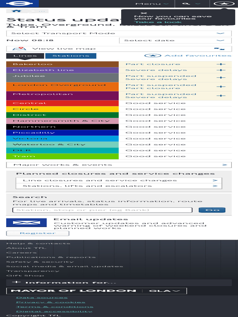 Tube, Overground, Elizabeth Line, DLR & Tram Status Updates - Transport ...
