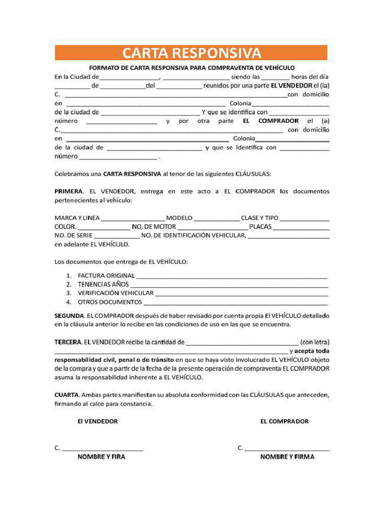 Carta Responsiva | PDF