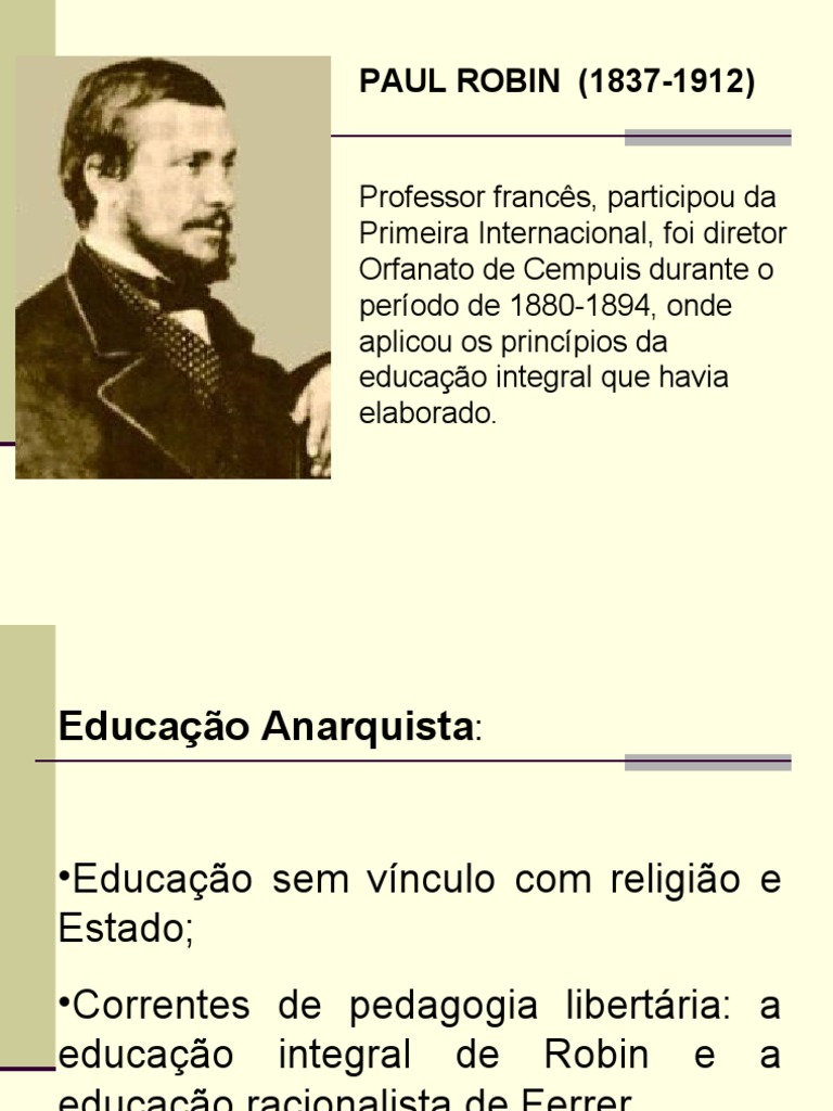 Paul Robin | Download grátis PDF | Anarquismo | Pedagogia