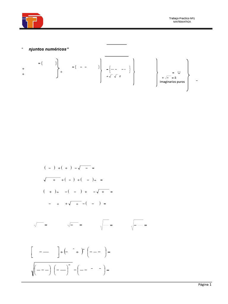 Trabajo Pract 1 Operaciones Combinadas - 2025 | PDF | Notación Matemática | Matemática Elemental