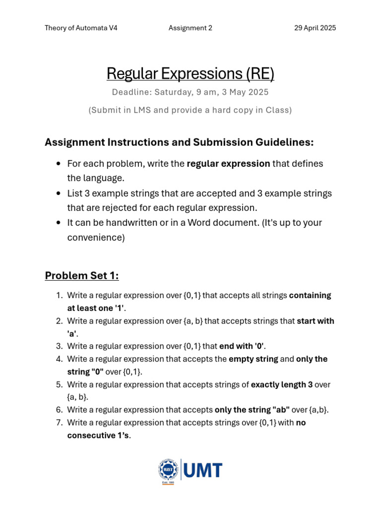 TOA Assignment 2 | PDF