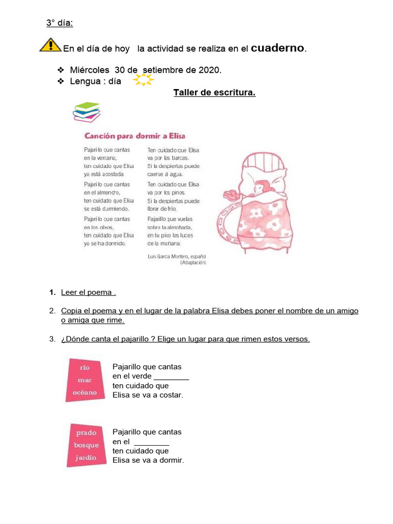 Taller de Escritura - Poema - 2809 | PDF