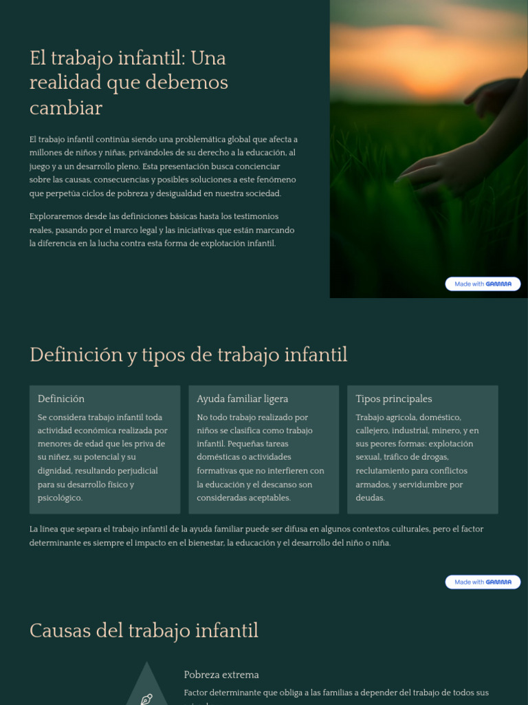 El Trabajo Infantil Una Realidad Que Debemos Cambiar | PDF | Trabajo ...