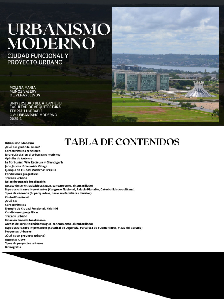 Urbanismo Moderno: Ciudad Funcional y Proyectos | PDF | Alcantarillado ...