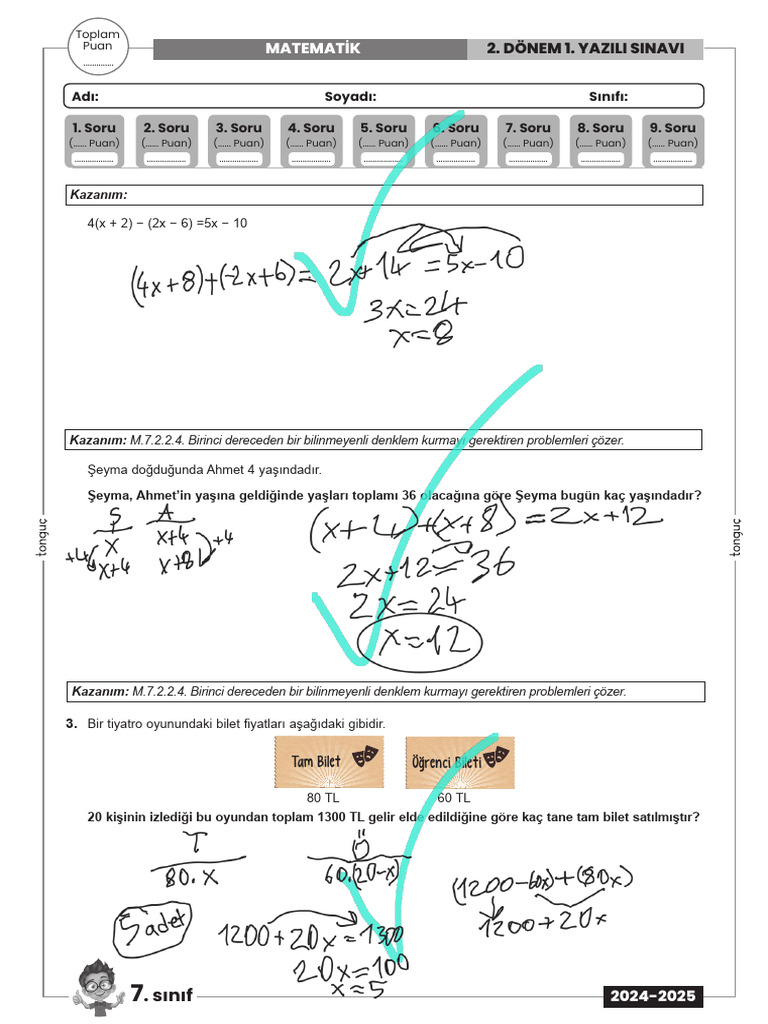 7-sinif-matematik-2-donem-1-yazili-tonguc-yayincil_250327_230333 | PDF