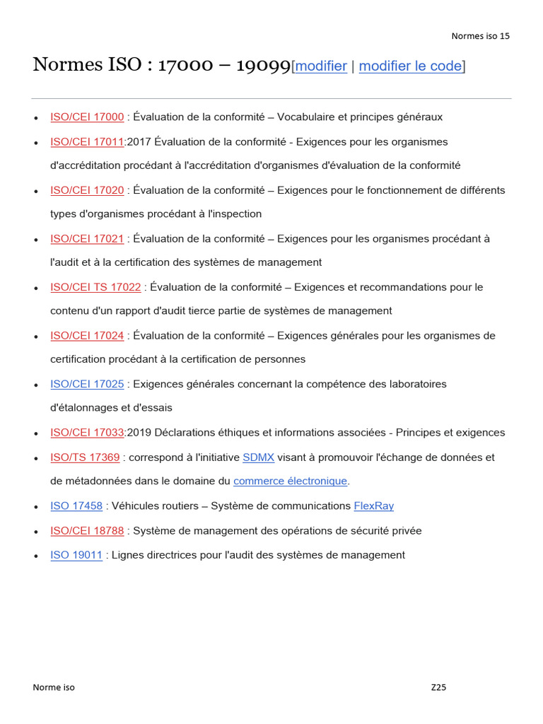 Normes ISO 15 et Évaluation de Conformité | PDF