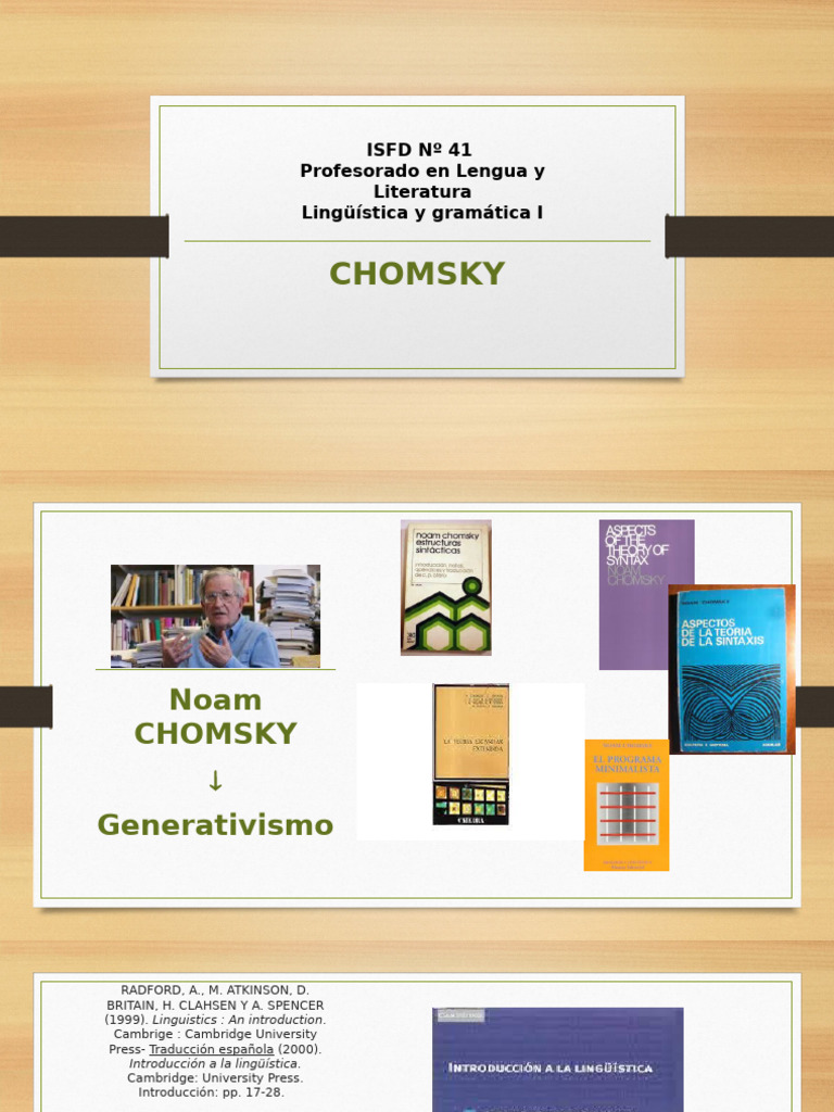 Chomsky | PDF | Palabra | Lingüística