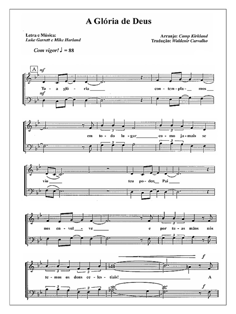 A Glória de Deus PDF Coro | PDF
