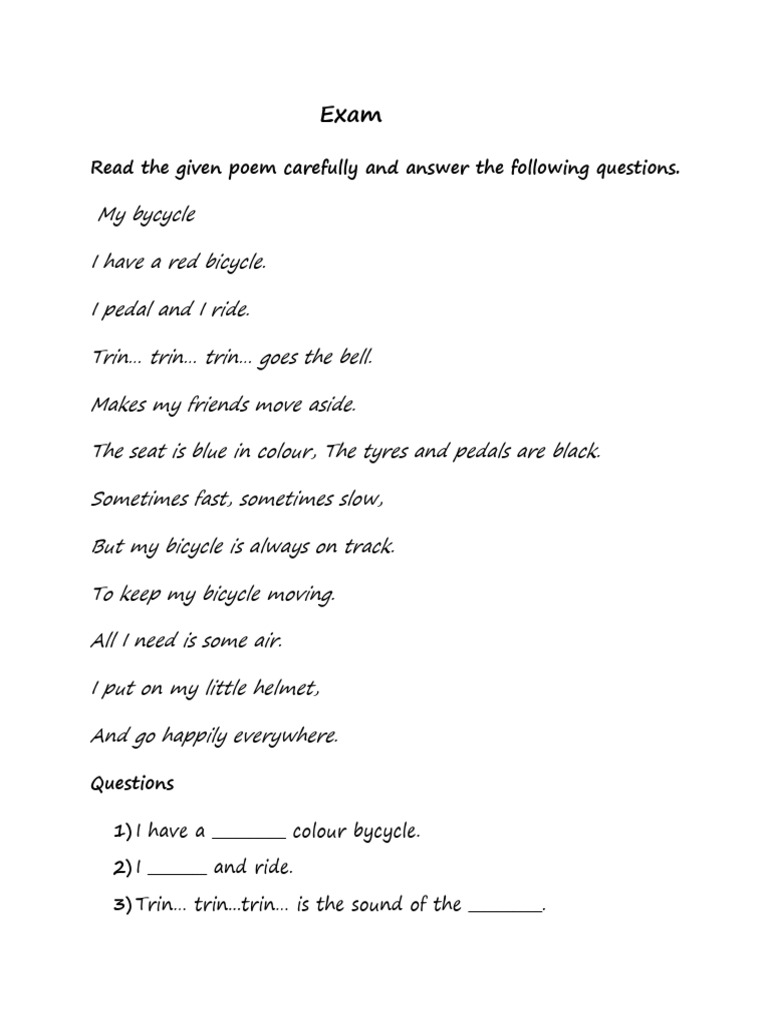 AADHYA's Question Paper | PDF