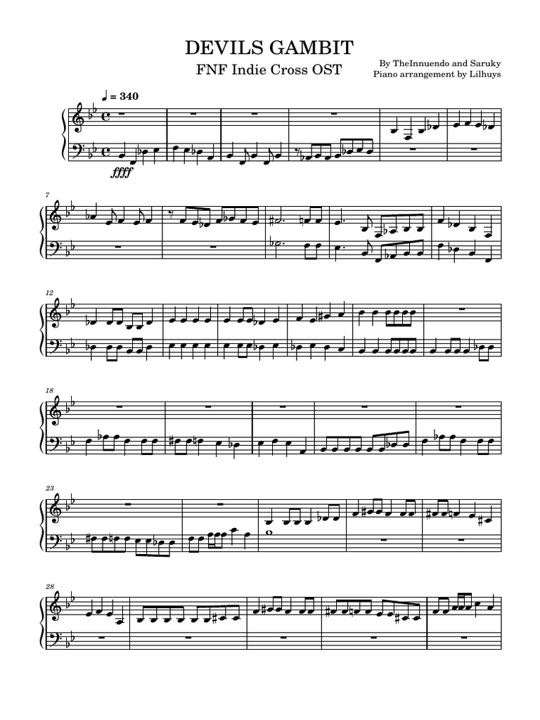 Devils Gambit FNF Indie Cross OST | PDF