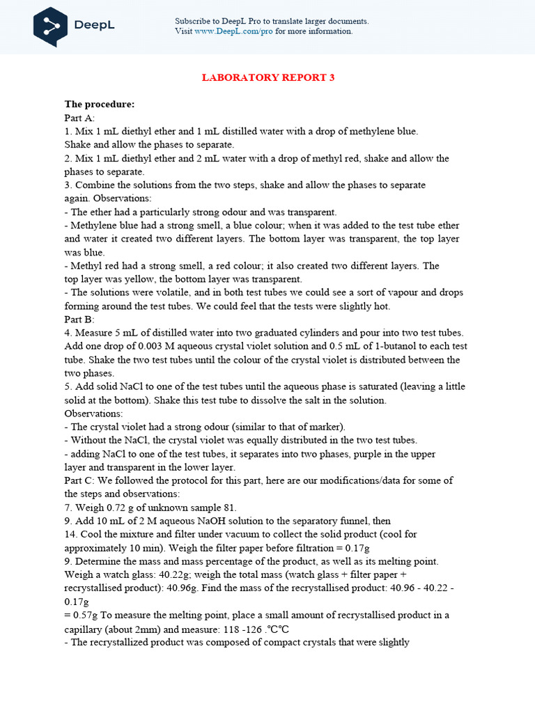 RAPPORT DE LABORATOIRE 3 (English (British) ) | PDF | Thin Layer ...