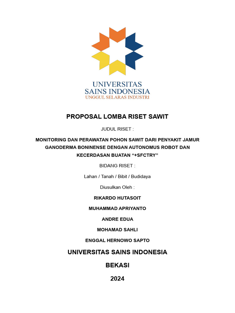 Proposal Riset Sawit Genoderma Maret 2025 | PDF