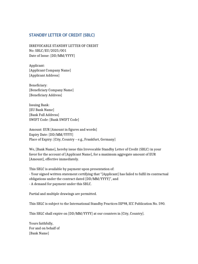 Sample_EU_SBLC_Format | PDF