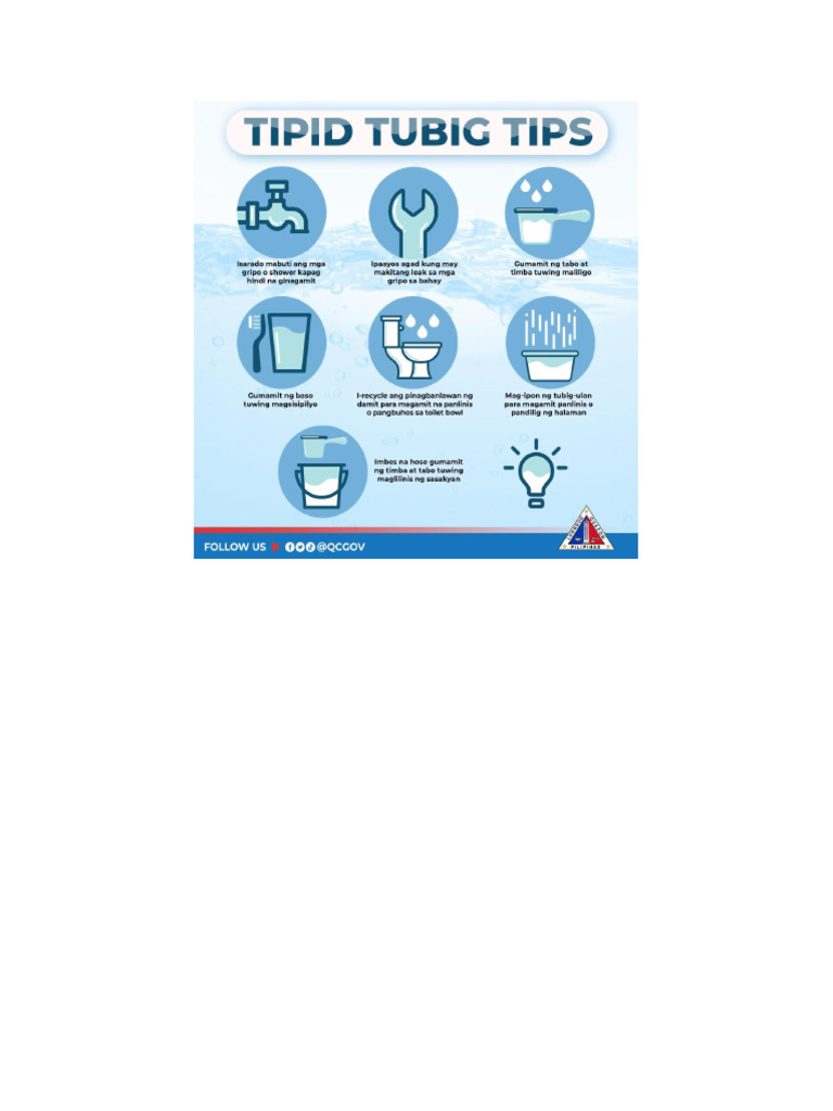 Tipid Tubig Tips | PDF
